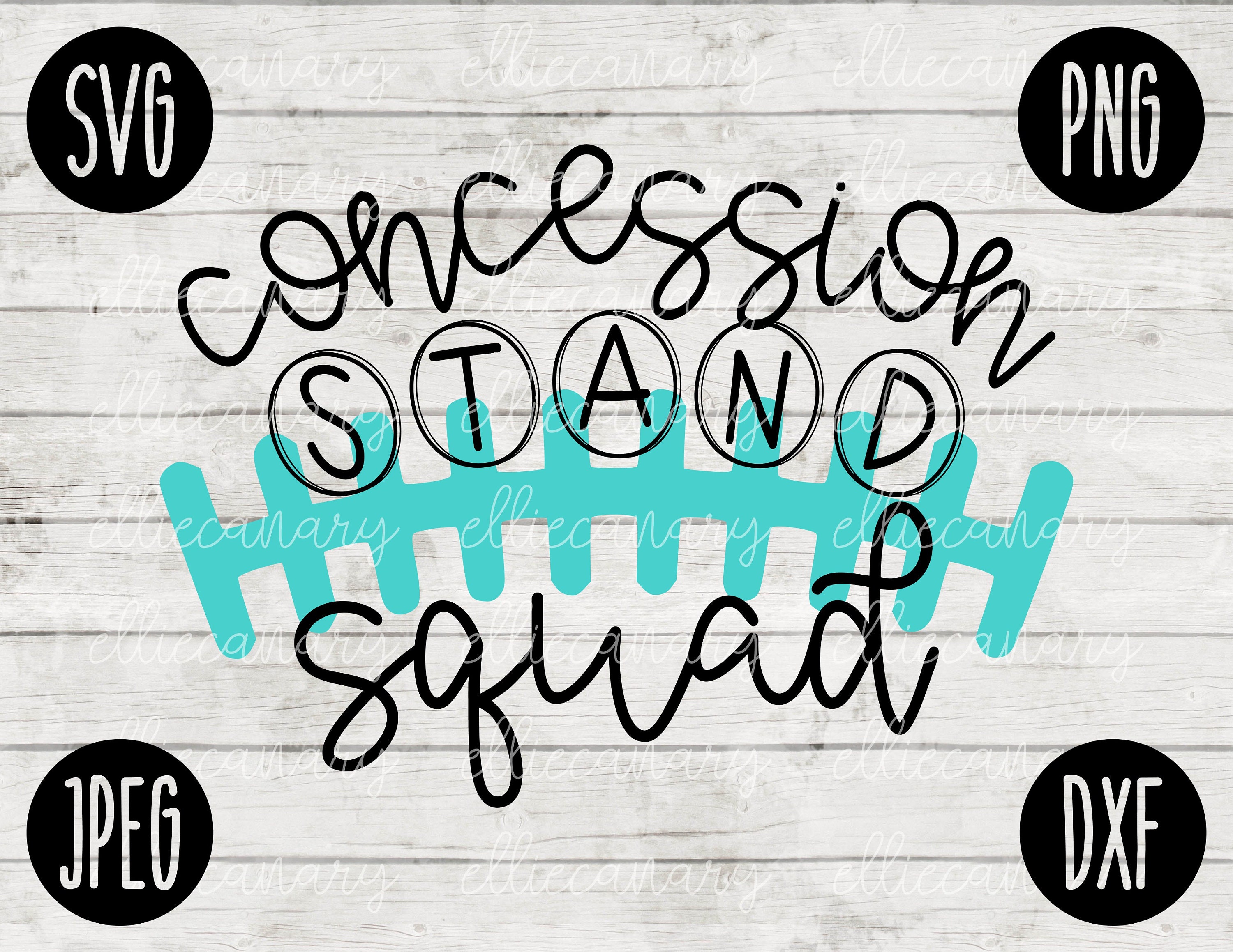 Football SVG Concession Stand Squad svg png jpeg dxf / | Etsy