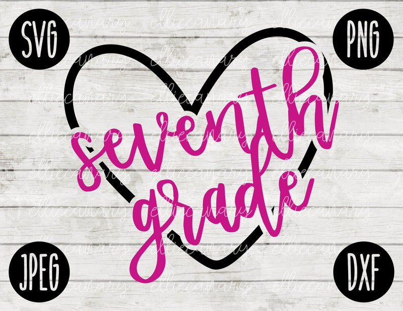 Back to School SVG Seventh Grade 7th Svg Png Jpeg Dxf //cut | Etsy