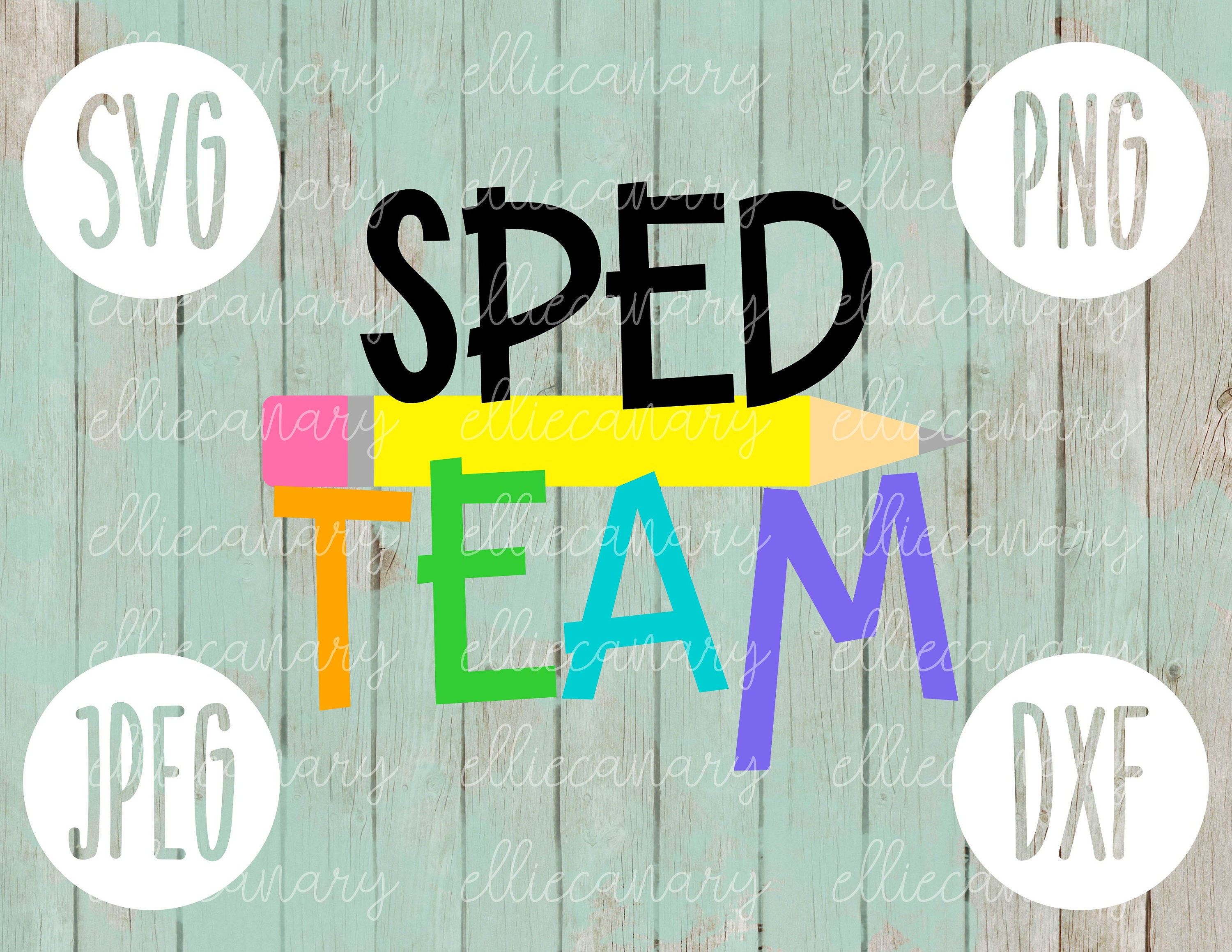SPED Team Svg Png Jpeg Dxf //cutting File // Commercial Use // | Etsy