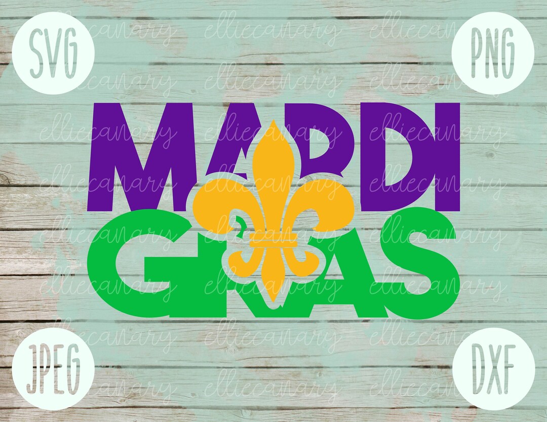 Mardi Gras Fleur-de-lis SVG: Louisiana NOLA Cut File (digital Download ...