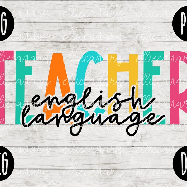 English Teacher Svg - Etsy