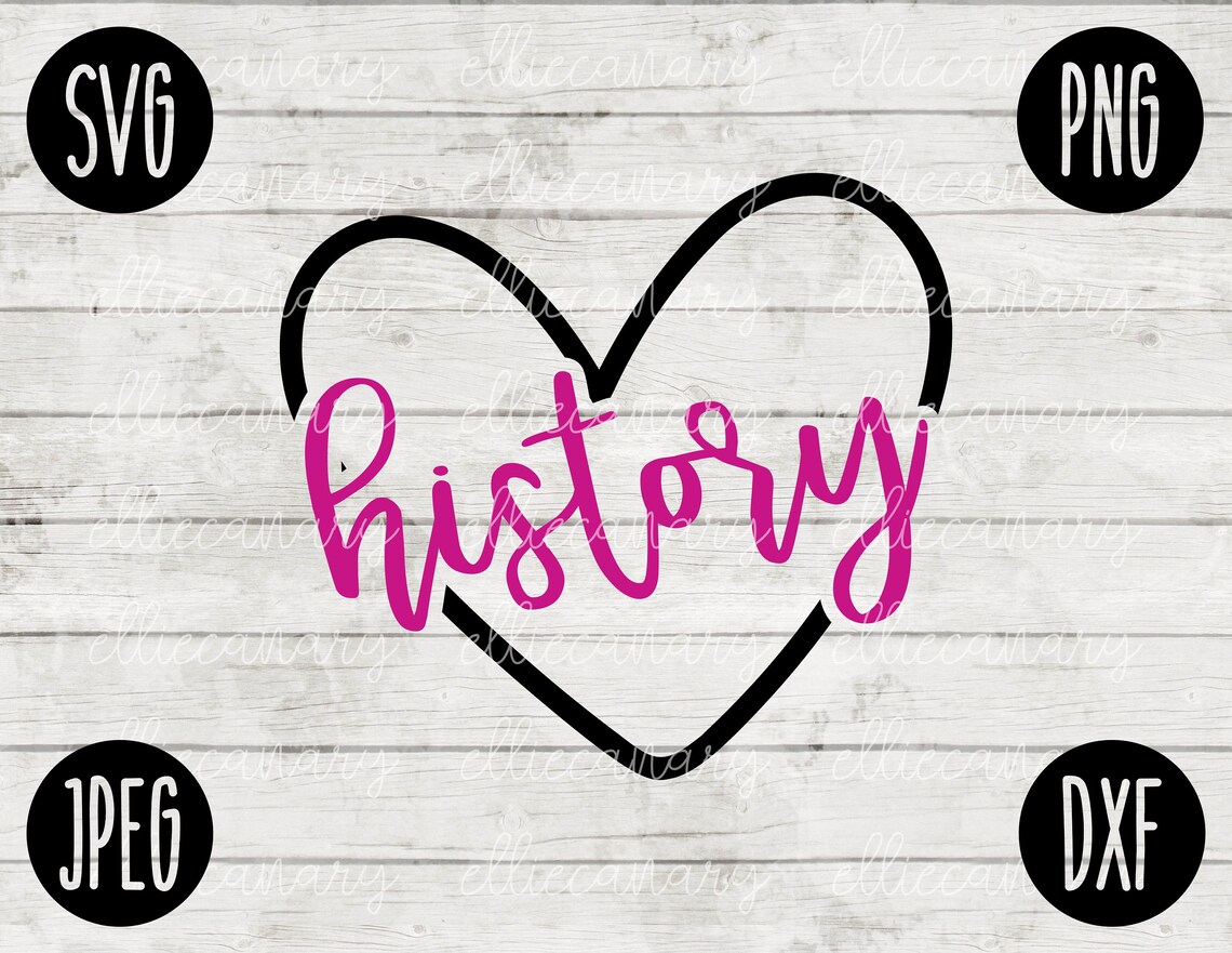 Back to School History Svg Png Jpeg Dxf //cut File // - Etsy