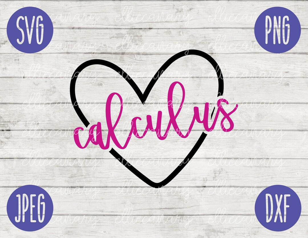 Back to School Calculus Svg Png Jpeg Dxf //cut File // Commercial Use ...