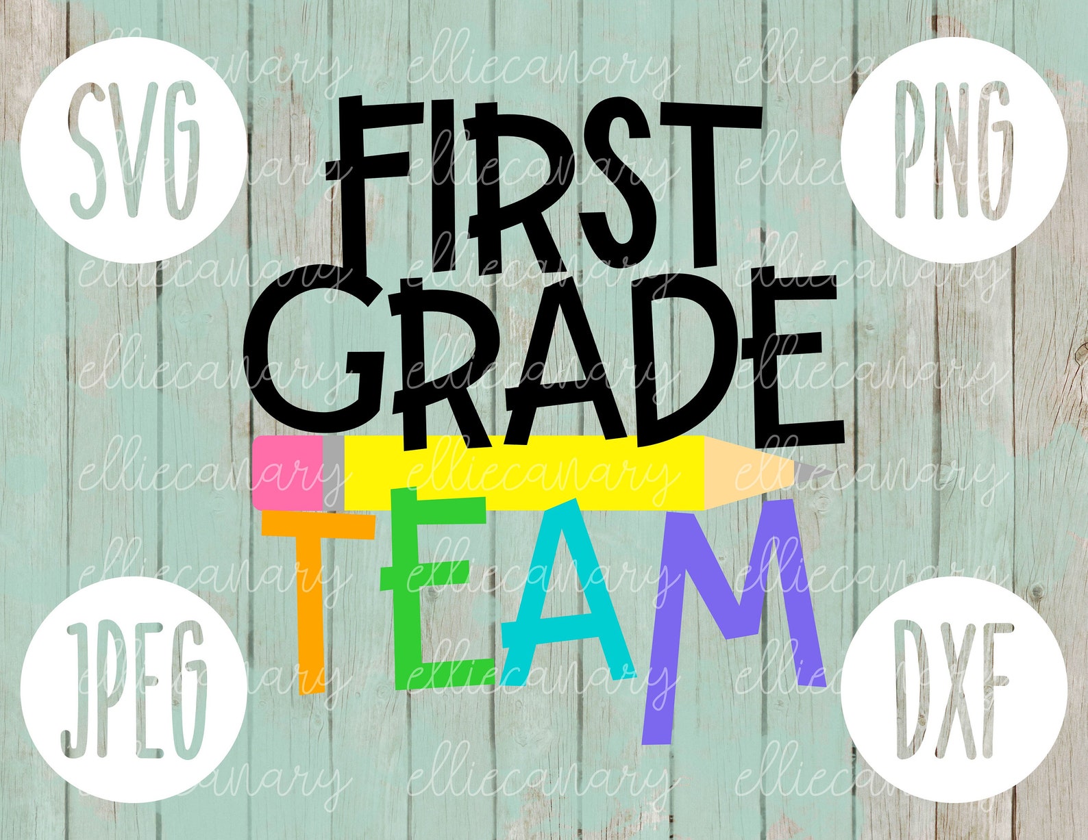 Back to School First Grade Team Svg Png Jpeg Dxf //cut File // - Etsy