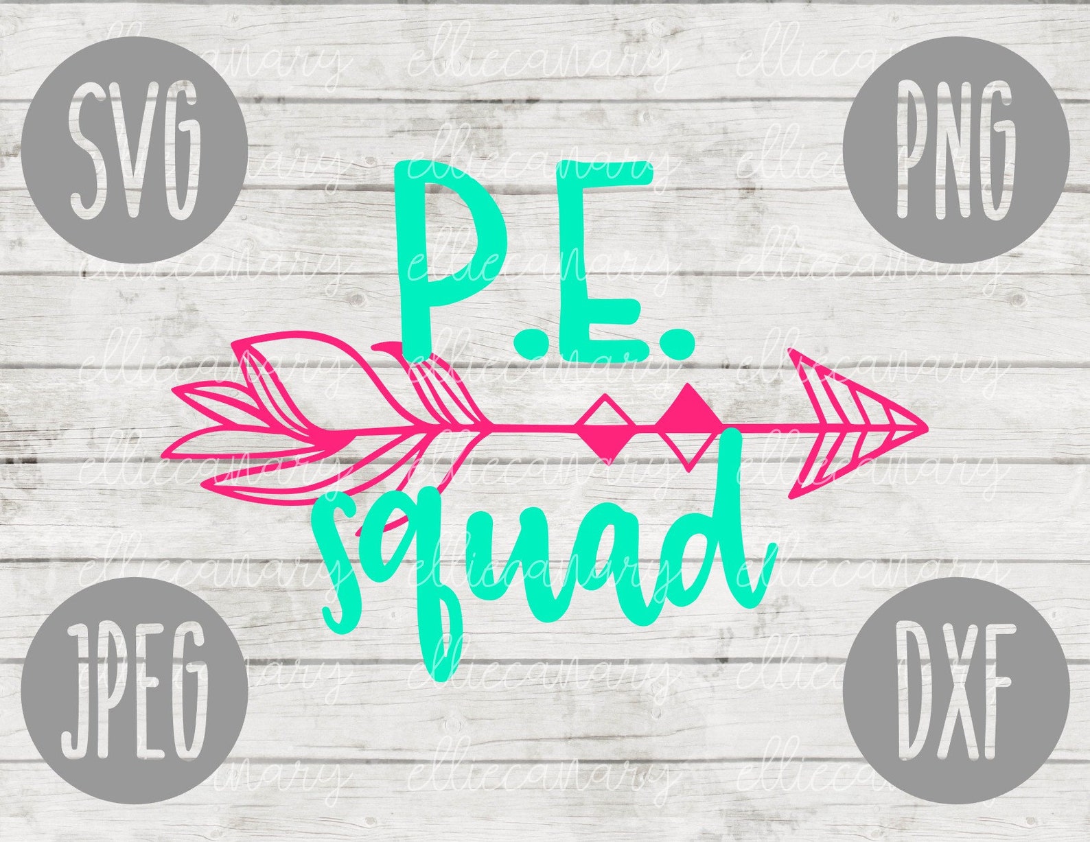 P.E. Squad Svg Png Jpeg Dxf //cut File // Commercial Use / SVG | Etsy