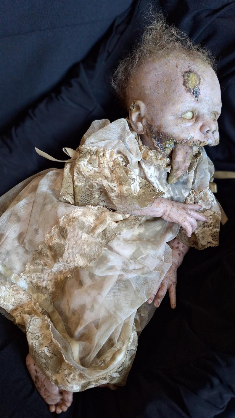 Lilith: Handcrafted Zombie Baby Doll - Unique Victorian Horror Art - Etsy