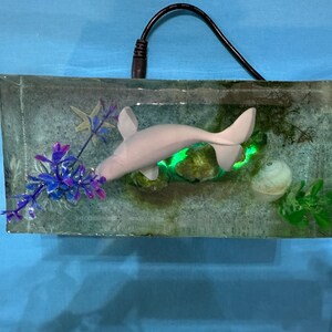 Underwater Epoxy Resin Handmade Diorama, Night Light, Manatee Scene ...