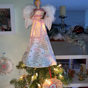 Custom Personalized Angel Tree Topper Artisan Created Angel - Etsy