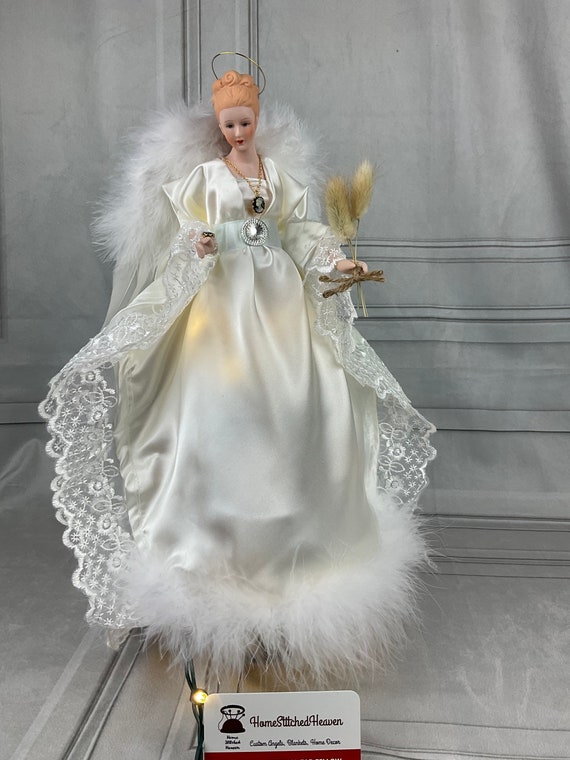 Lighted Tree Topper Angel Heavenly Angel Gloria Vintage - Etsy