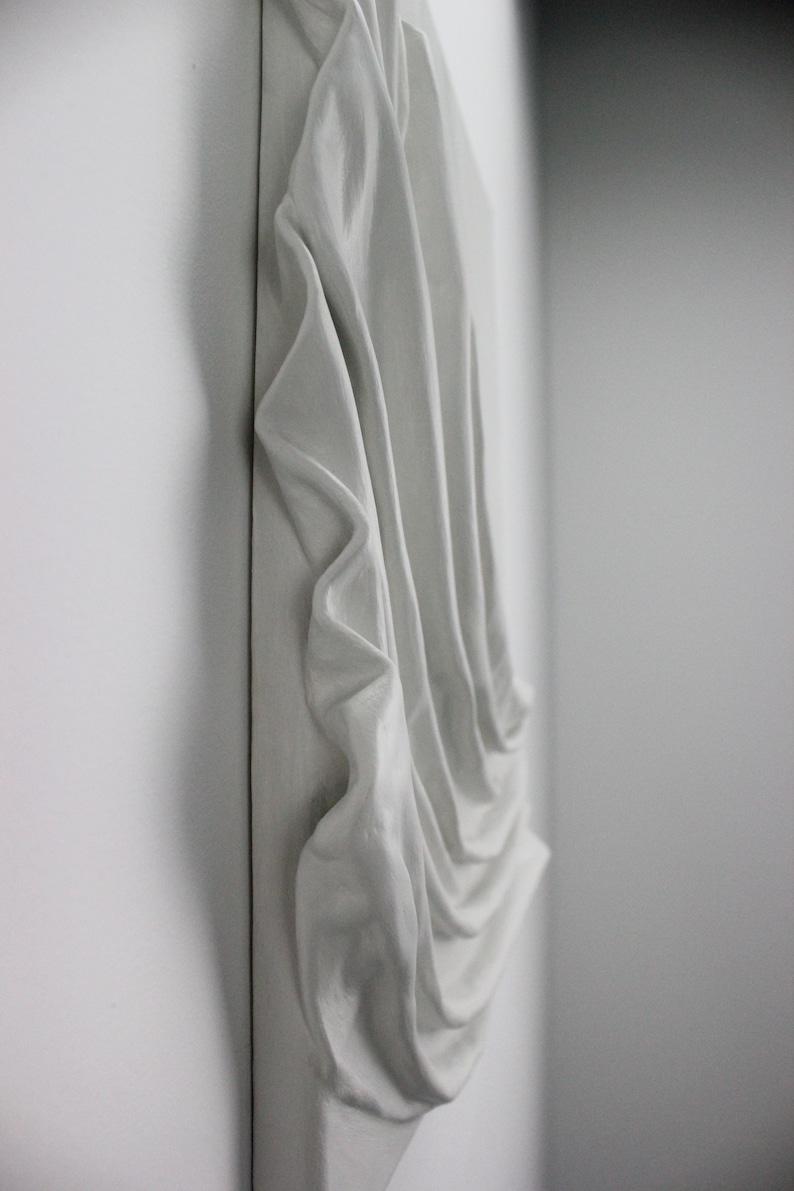 Sweeping Light / Off White Plaster on Canvas / Wall Sculpture - Etsy