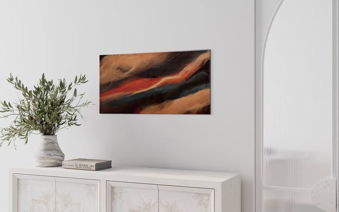 Fire Storm / Resin Art / Epoxy Resin Painting / Red, Black, Gold ...