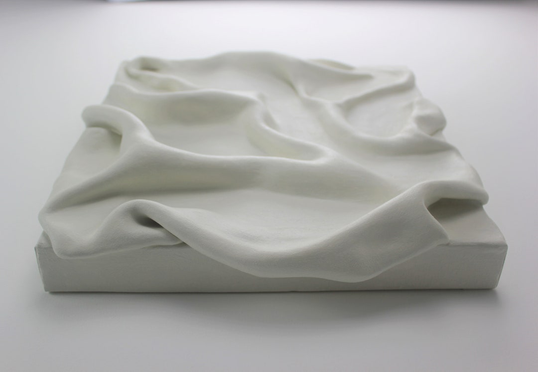 Pathways - off - White Plaster & Clay Sculpture on Canvas - Etsy UK