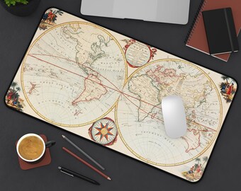 World Map Desk Mat - Etsy