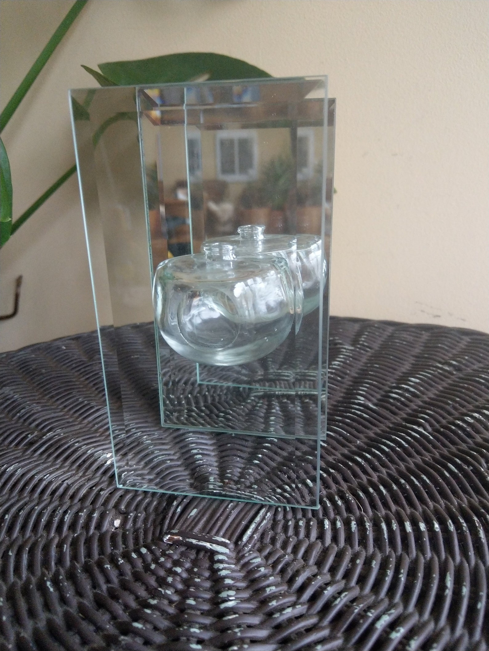 Mirrored Glass Bud Vase - Etsy