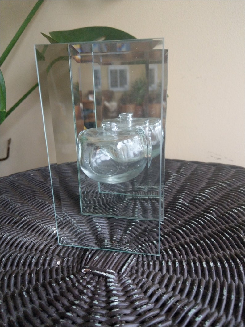Mirrored Glass Bud Vase - Etsy