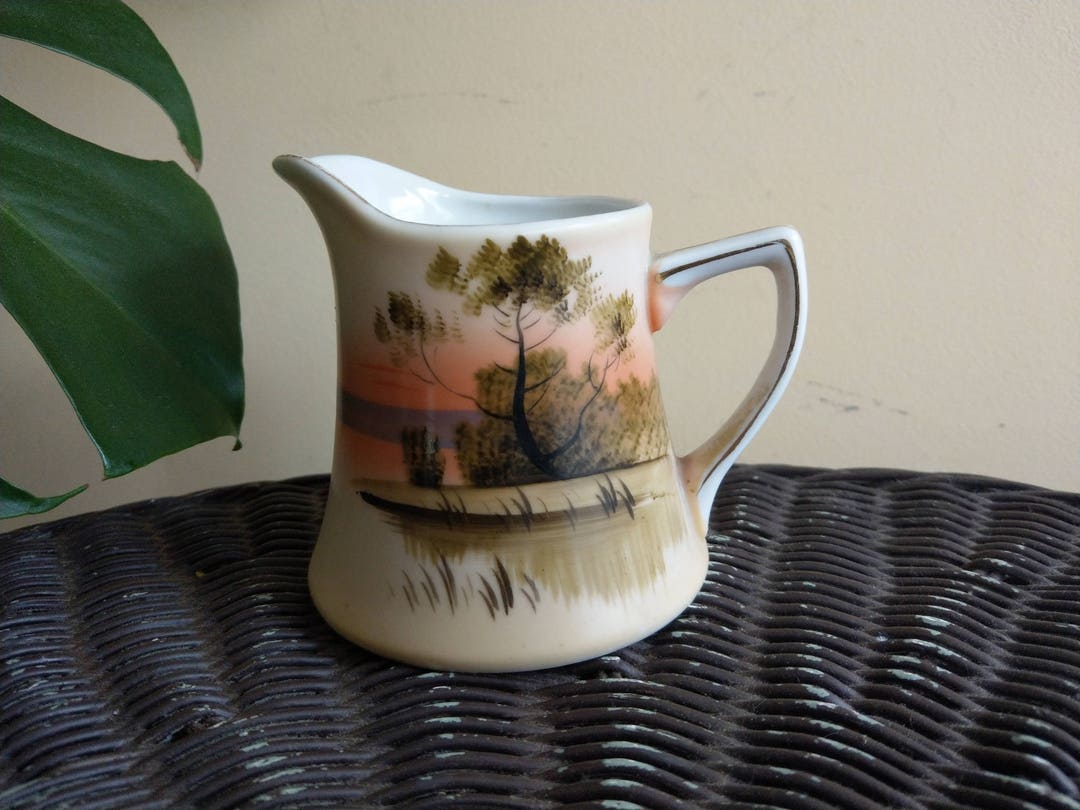 Handpainted Japanese Ceramic Pitcher - Etsy