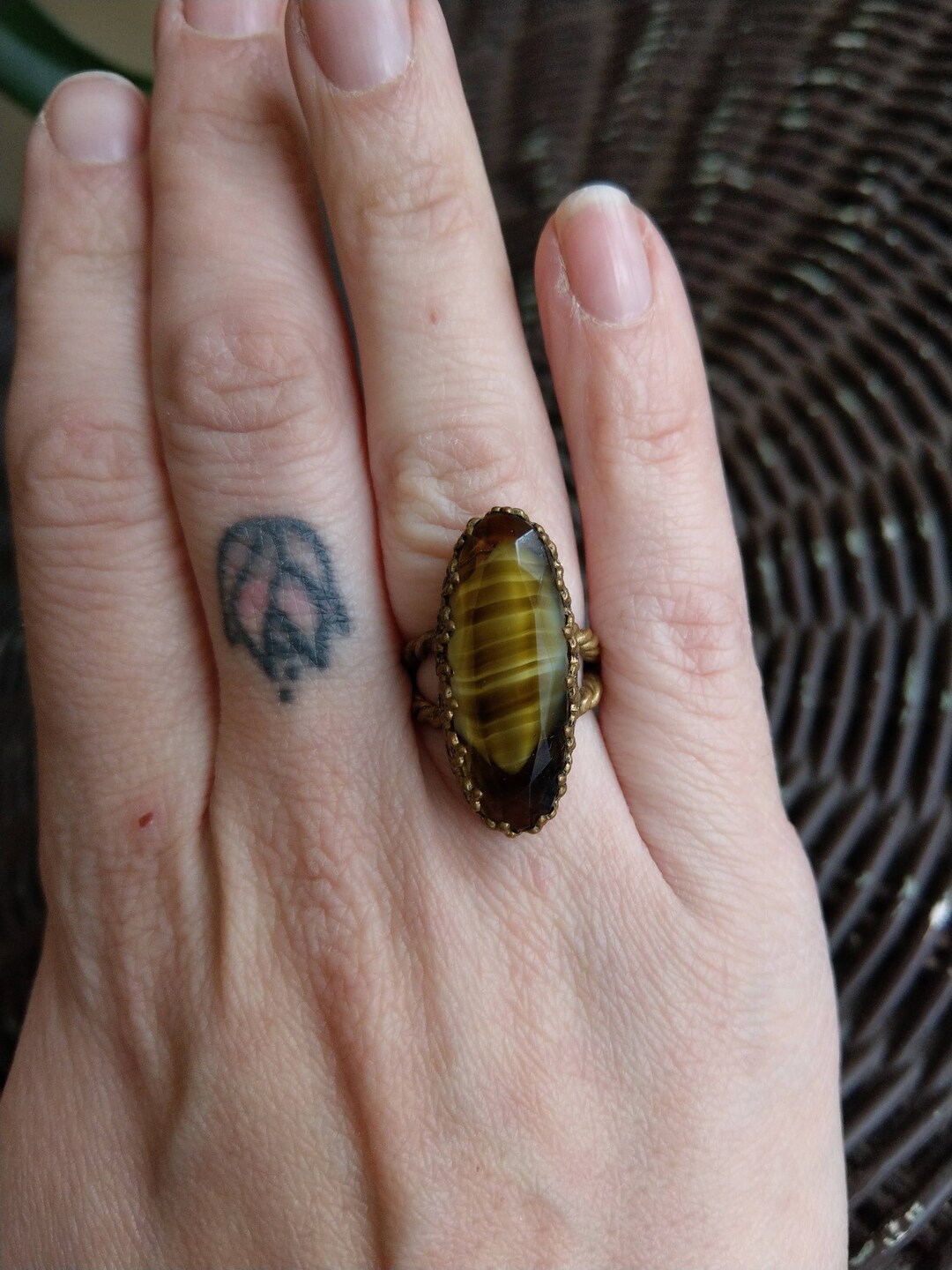 Large Statement Stone Ring - Etsy