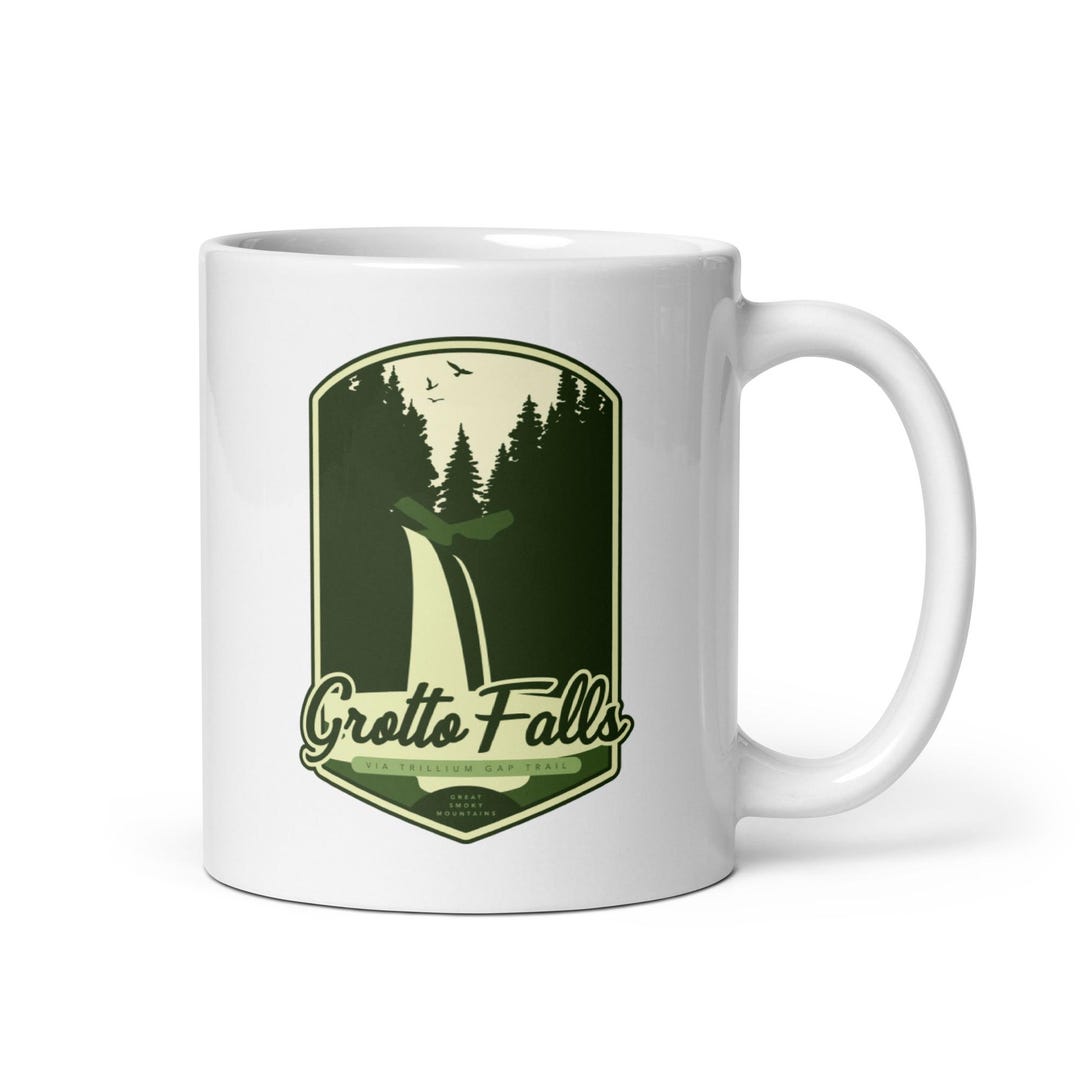 Grotto Falls via Trillium Gap Trail Mug - Great Smoky Mountains - Etsy