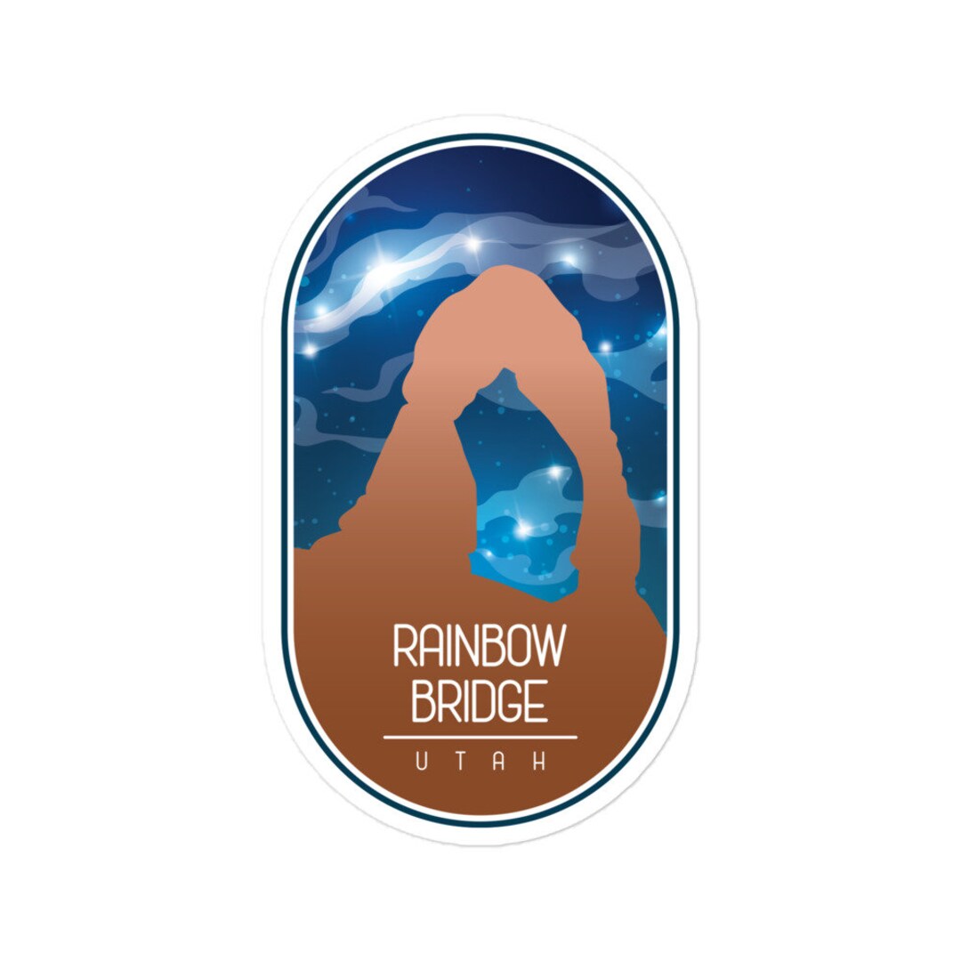 Rainbow Bridge Stickers – Utah - Etsy