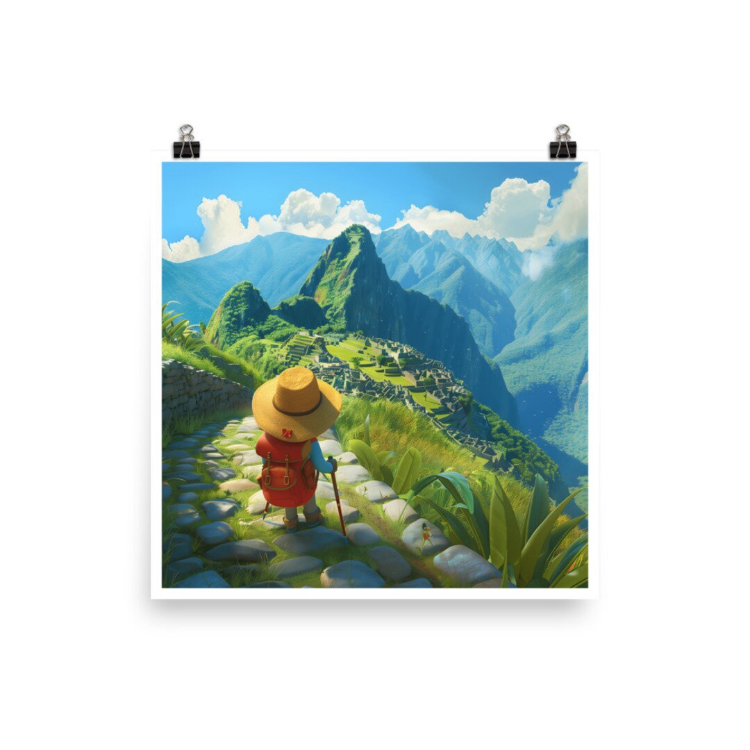 Inca Trail - Machu Picchu, Peru Cute Animation Style Poster / Style ...