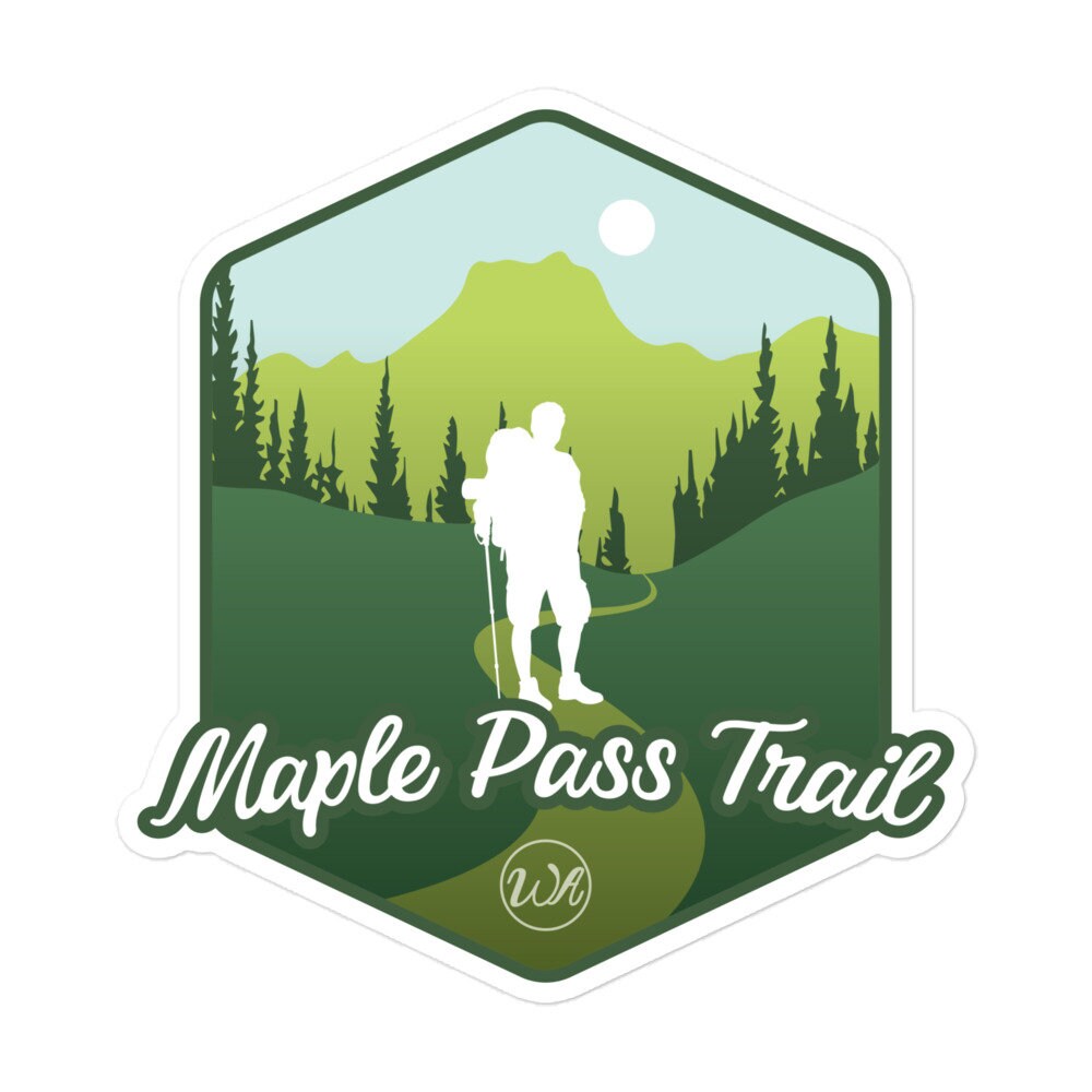 Maple Pass Trail - Washington State Bubble-free Stickers - Etsy