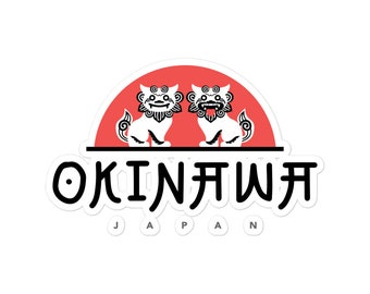 Okinawa Shisa Pair Stickers Pack of Two | Okinawa Sticker | Japan ...