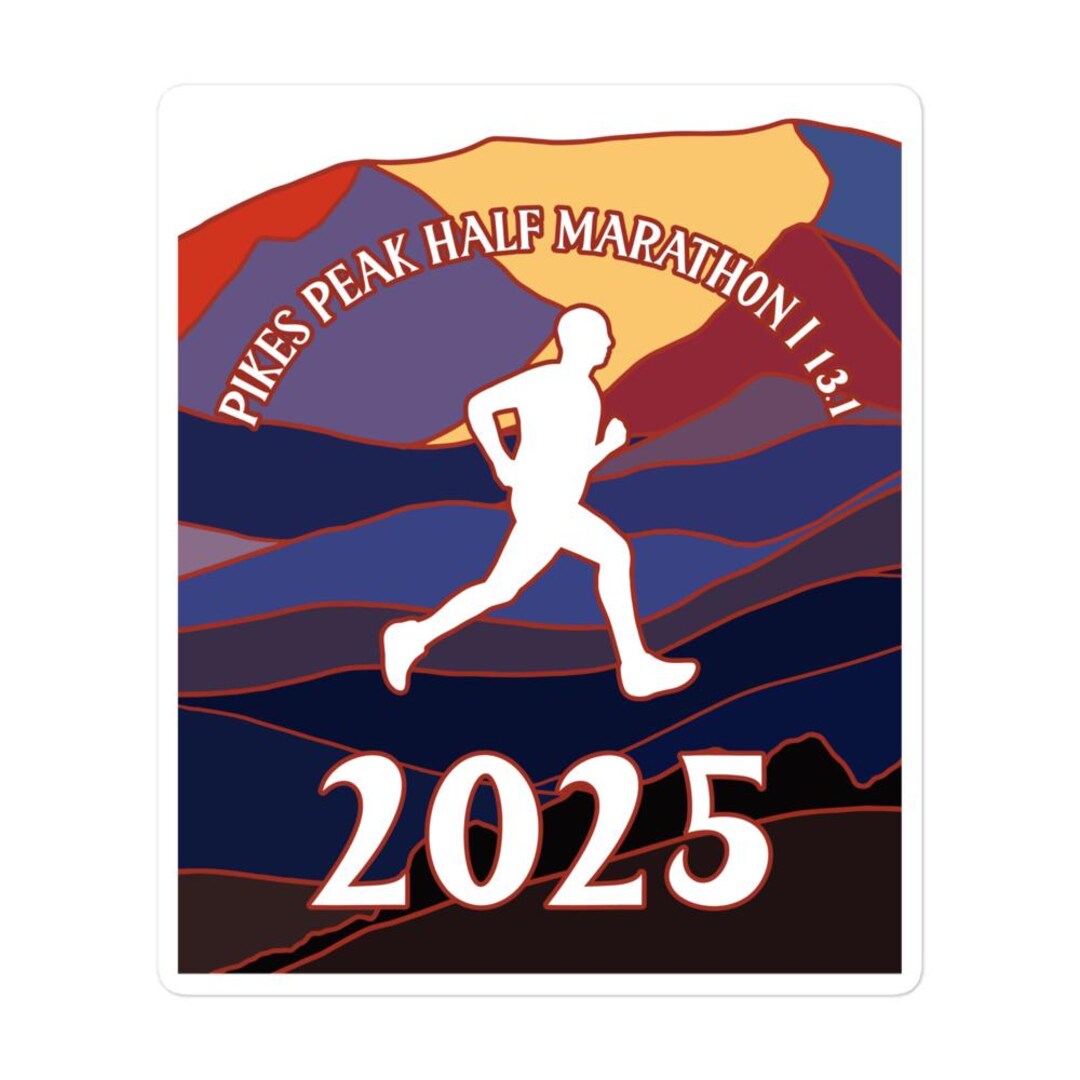 Pikes Peak Half Marathon Stickers – 2025 - Etsy