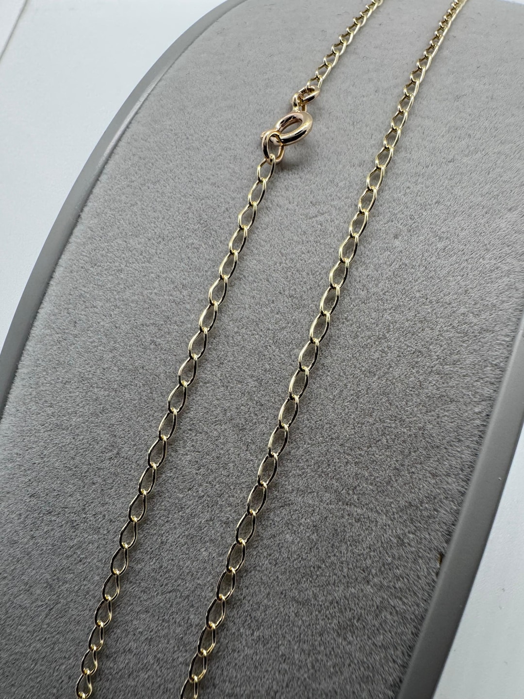9ct Yellow Gold 2mm Rada Curb Long Link Neck Chain Various Lengths ...