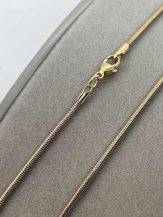 9ct Yellow Solid Gold 1.42mm Snake Chain Various Lengths - Etsy