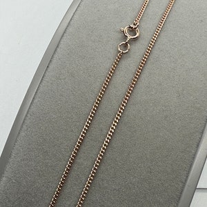9ct Rose Gold 1.6mm Filed Edge Curb Chain Various Lengths Made in UK ...