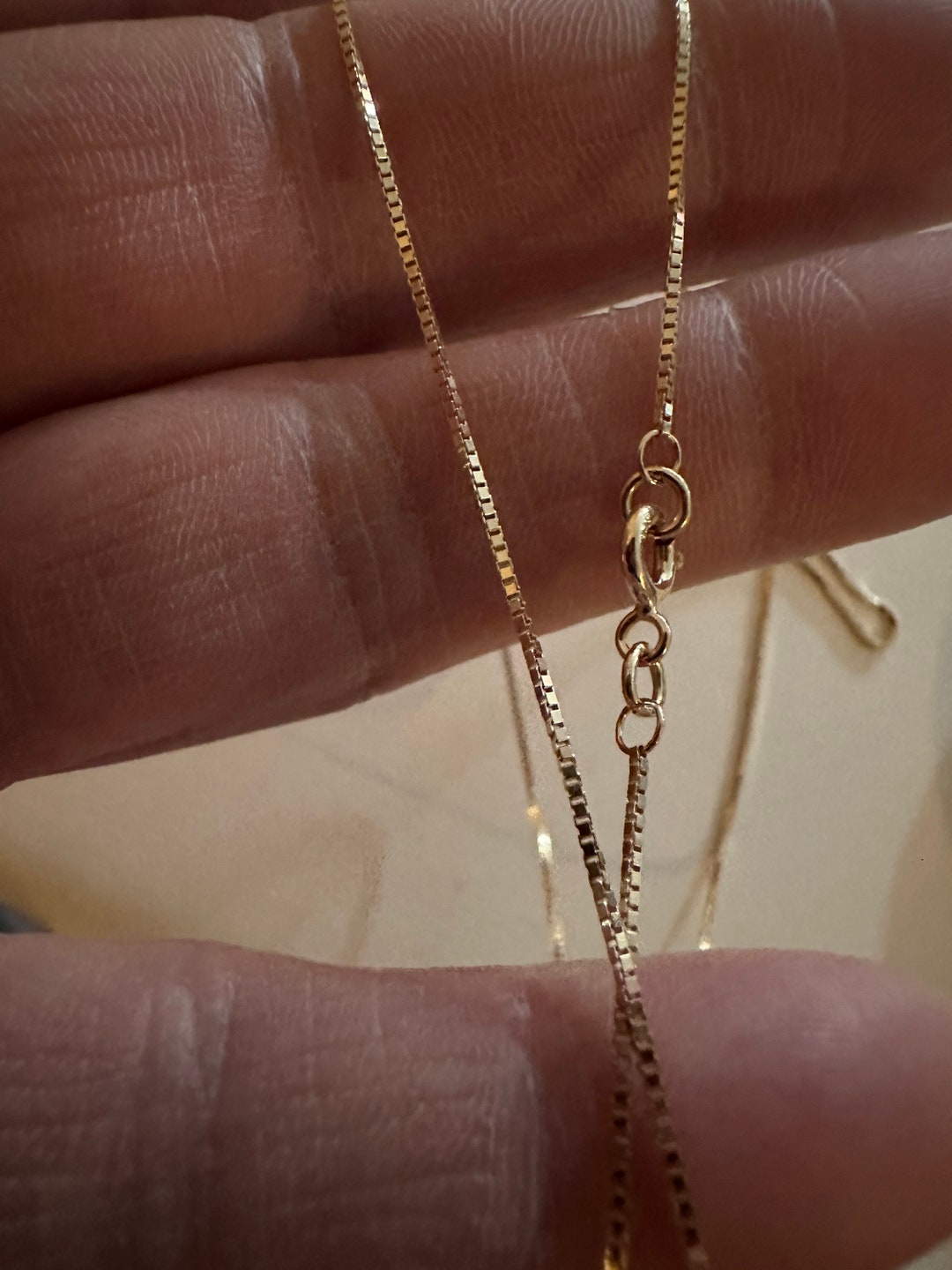 9ct Yellow Gold 1mm Box Venetian Link Chain Various Lengths (G53V) - Etsy