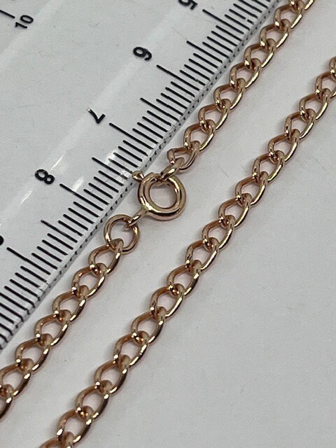9ct Rose Gold 3mm Solid Gold Curb Rounded Link Chain Various Lengths ...