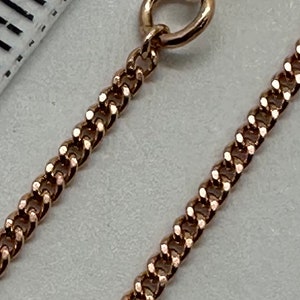 9ct Rose Gold 1.6mm Filed Edge Curb Chain Various Lengths Made in UK ...