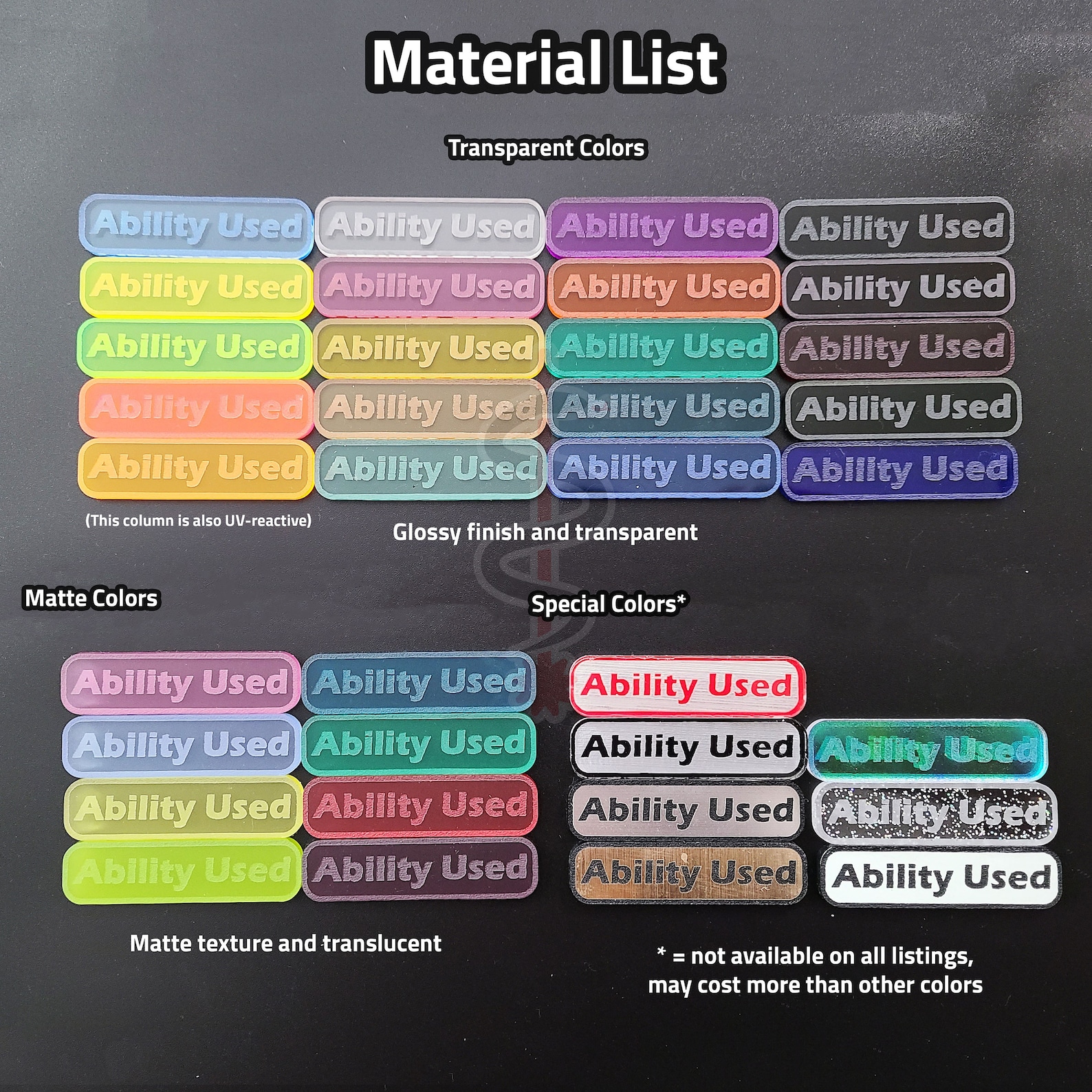 Ability Used Marker Pokémon TCG Laser Cut Acrylic - Etsy