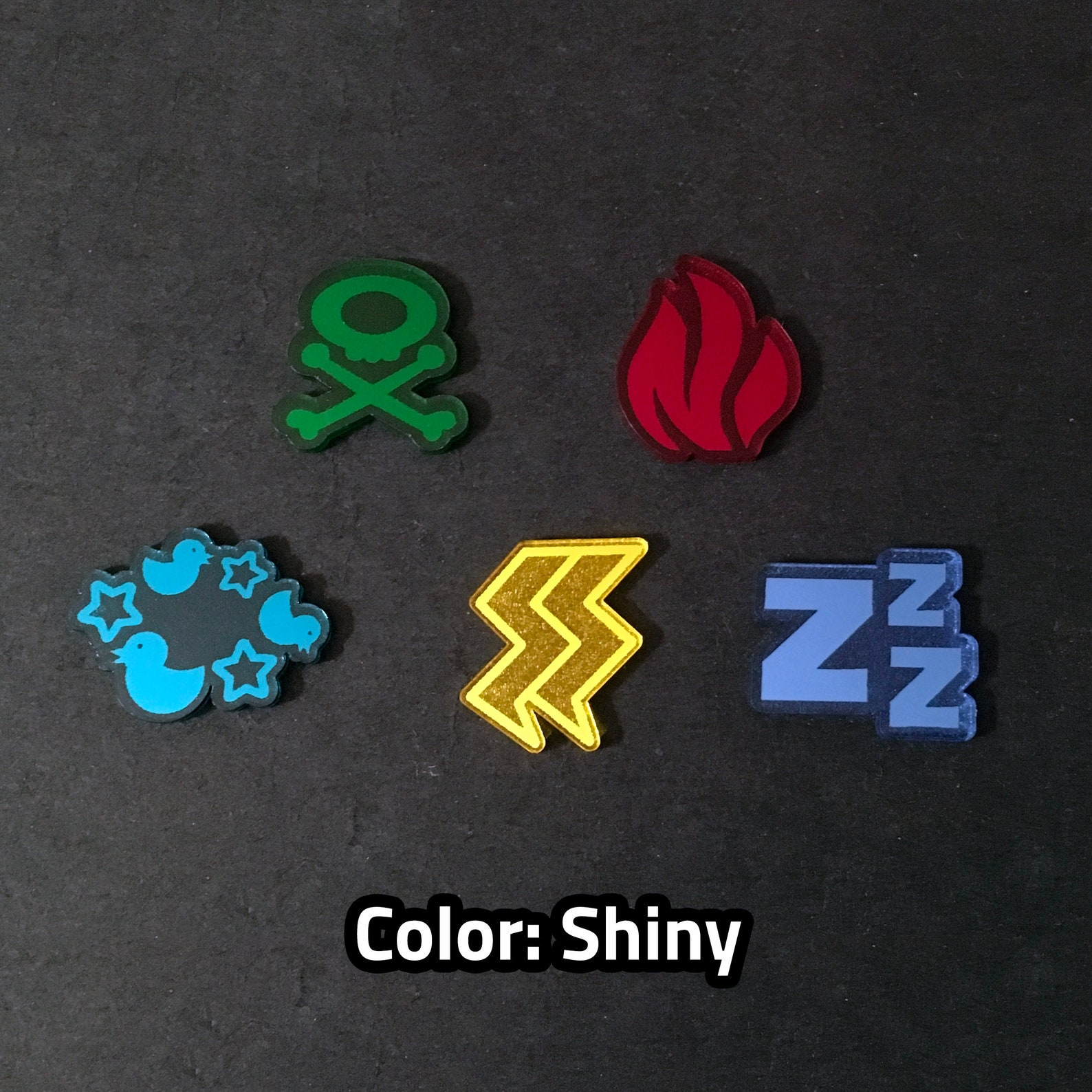 Special Condition Markers Pokemon TCG Transparent Acrylic - Etsy