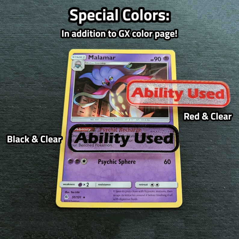 Ability Used Marker Pokémon TCG Laser cut Acrylic | Etsy