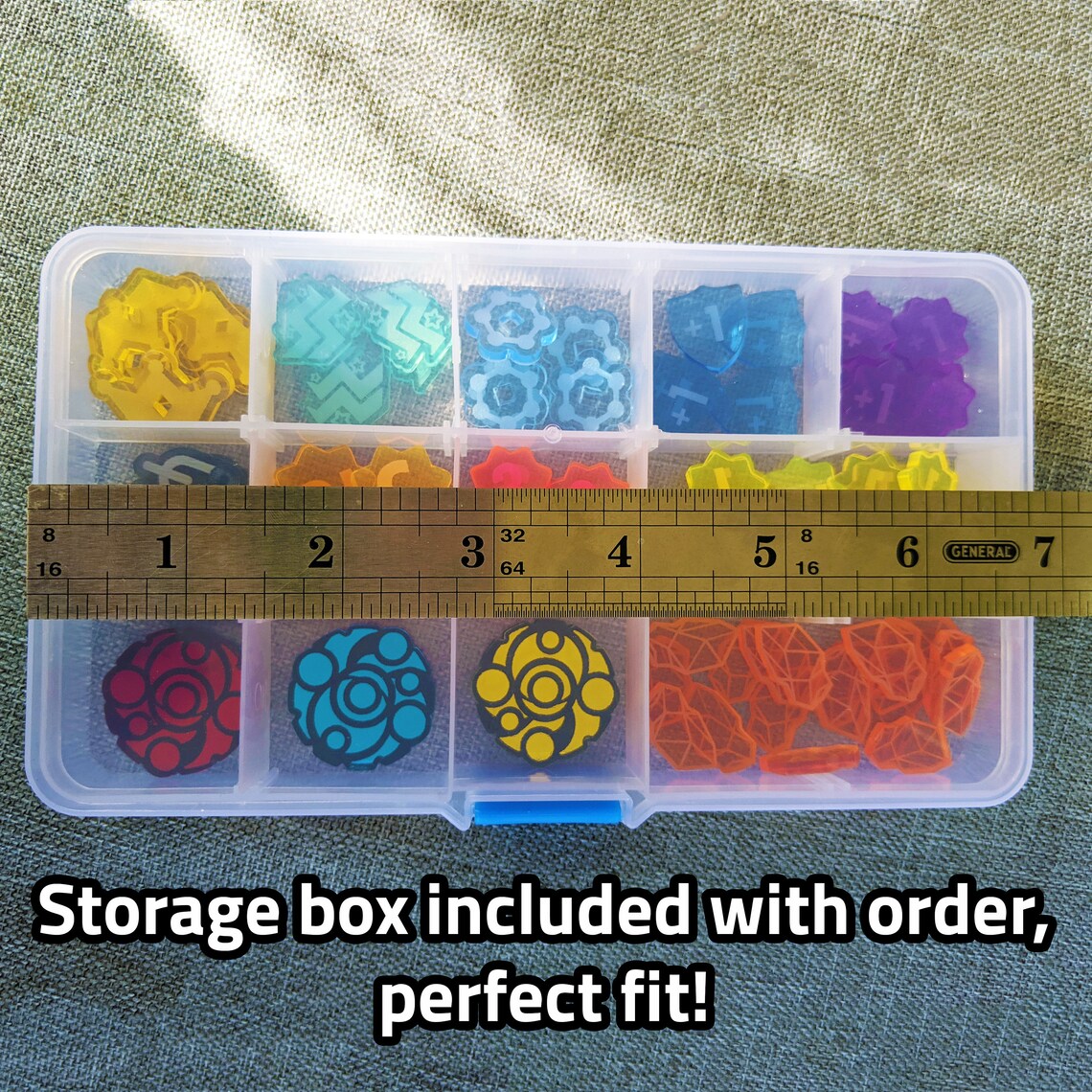 Keyforge Token Set With Box || Worlds Collide Ready || Keys, Æmber ...