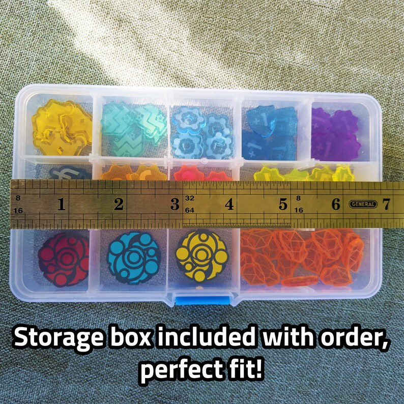 Keyforge Token Set With Box || Worlds Collide Ready || Keys, Æmber ...