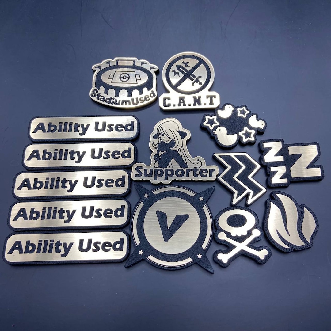 MEGA Pokémon TCG Token Set - Stadium Used, C.A.N.T, V STAR Token ...