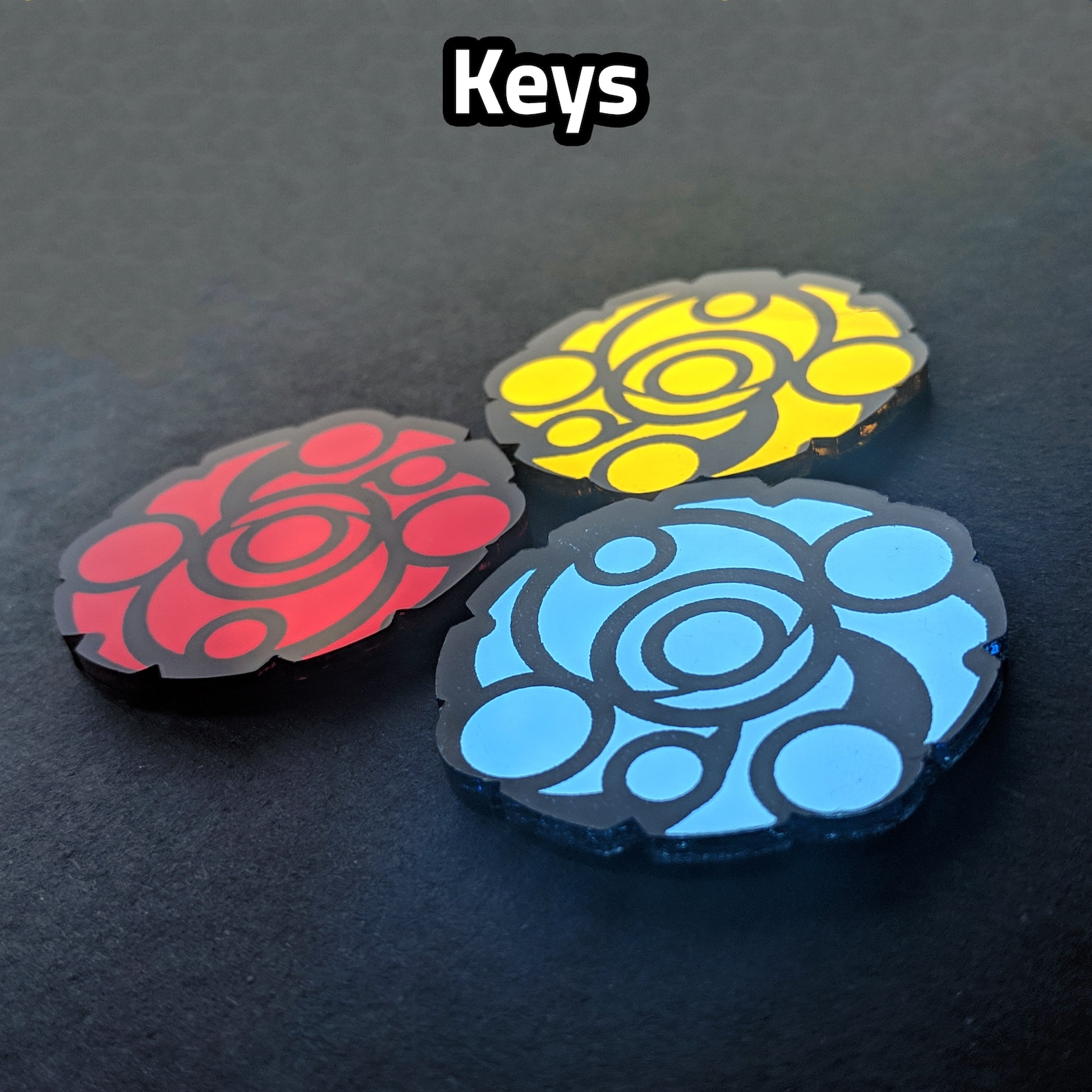Keyforge Token Set With Box || Worlds Collide Ready || Keys, Æmber ...