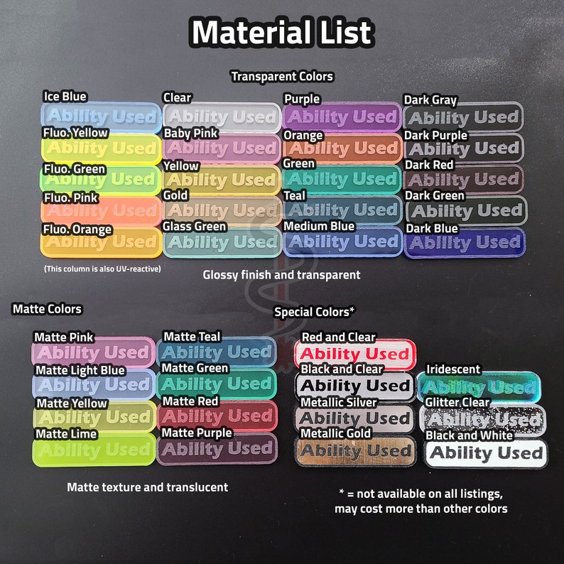 Ability Used Marker Pokémon TCG Laser Cut Acrylic | Etsy