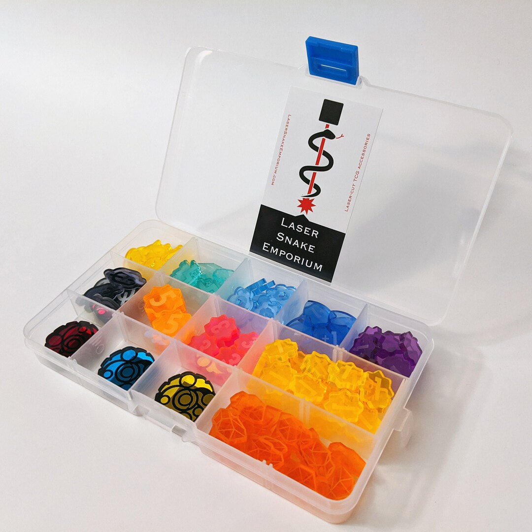 Keyforge Token Set With Box || Worlds Collide Ready || Keys, Æmber ...