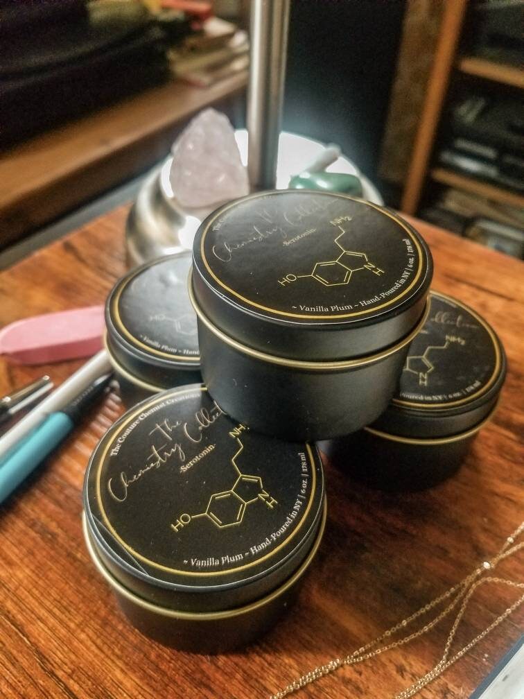 Serotonin ~ the Chemistry Collection | Crystal Intention Candle for ...