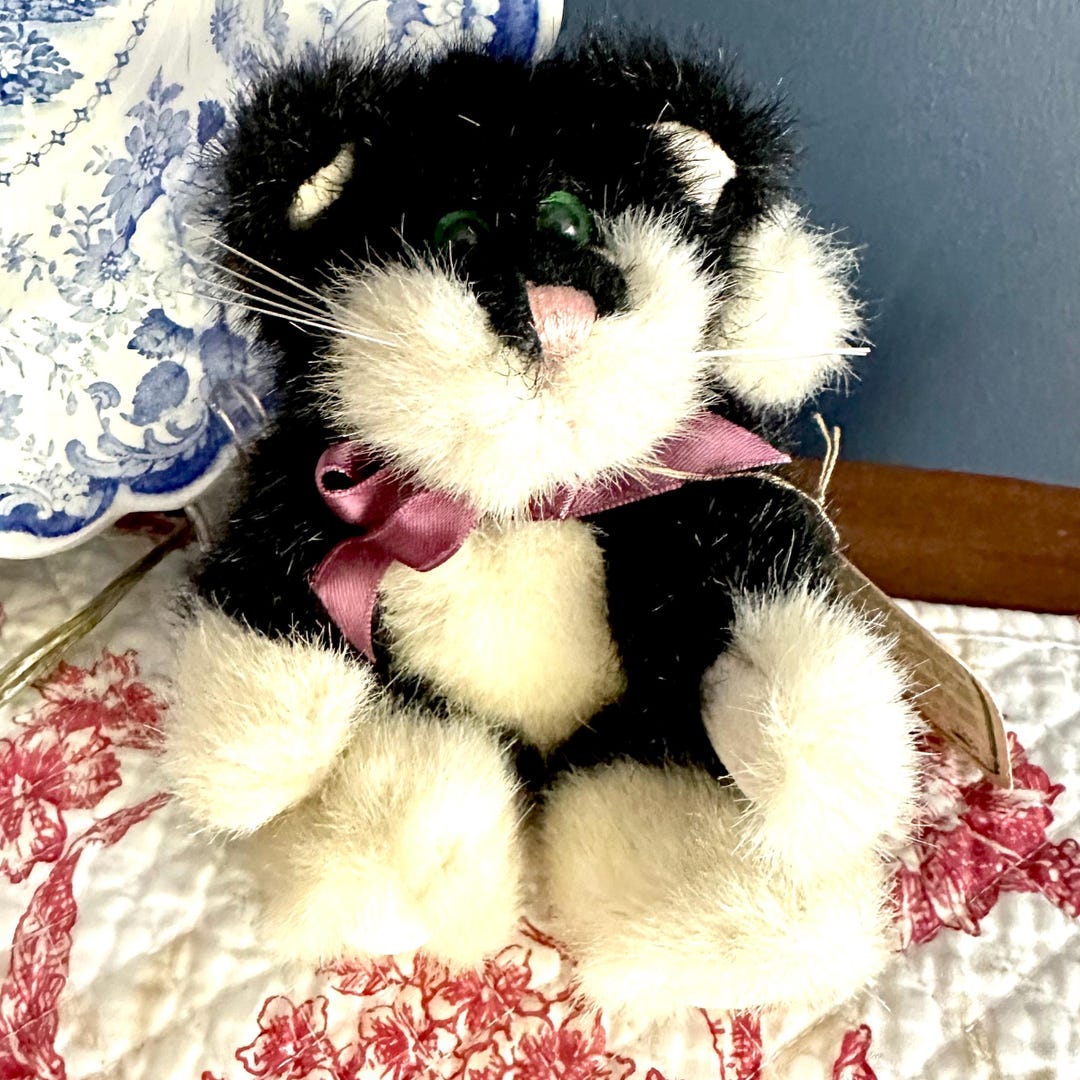 Vintage Boyds Bear Plush Teddy Bear Cat Kitten Archive Collection Boys ...