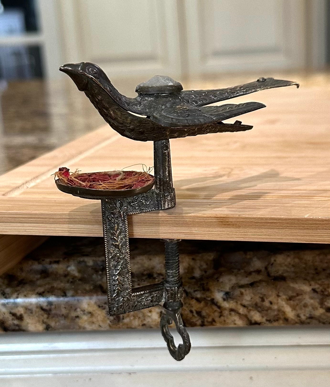 Antique Victorian Sewing Bird Clamp Tool Pin Cushion - Etsy