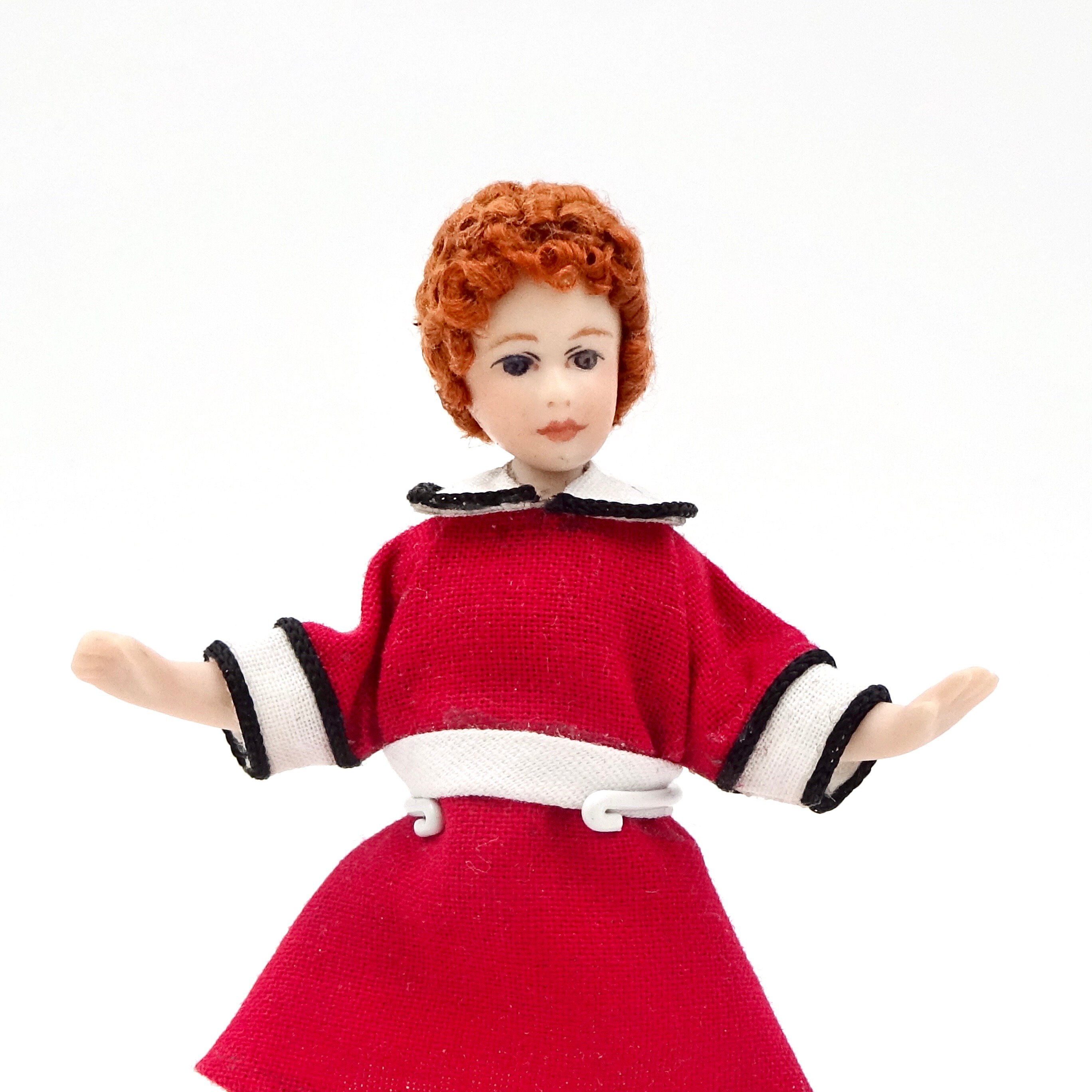 Vintage MINIATURE DOLLHOUSE DOLL Annie 1/12 Scale Artist Made - Etsy