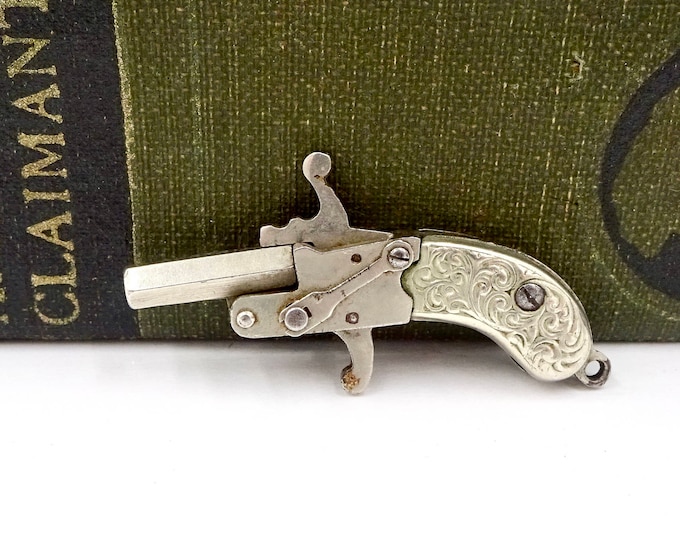 Antique Austria Mini 2mm Pinfire Cap Gun Pistol Fob Charm Keychain #33 ...
