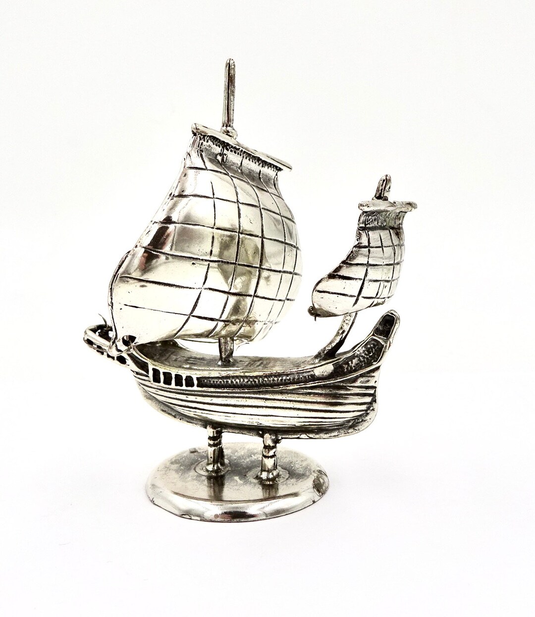 MINIATURE SILVER SHIP Bireme Viking Pirate Galleon Ship Boat - Etsy ...
