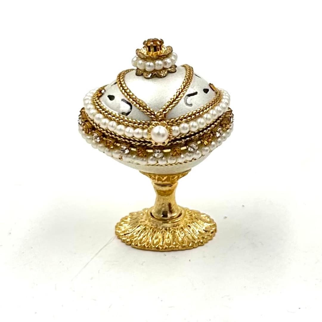 Vintage COLLECTABLE QUAIL EGG Trinket Box Kingspoint Designs Pearl ...