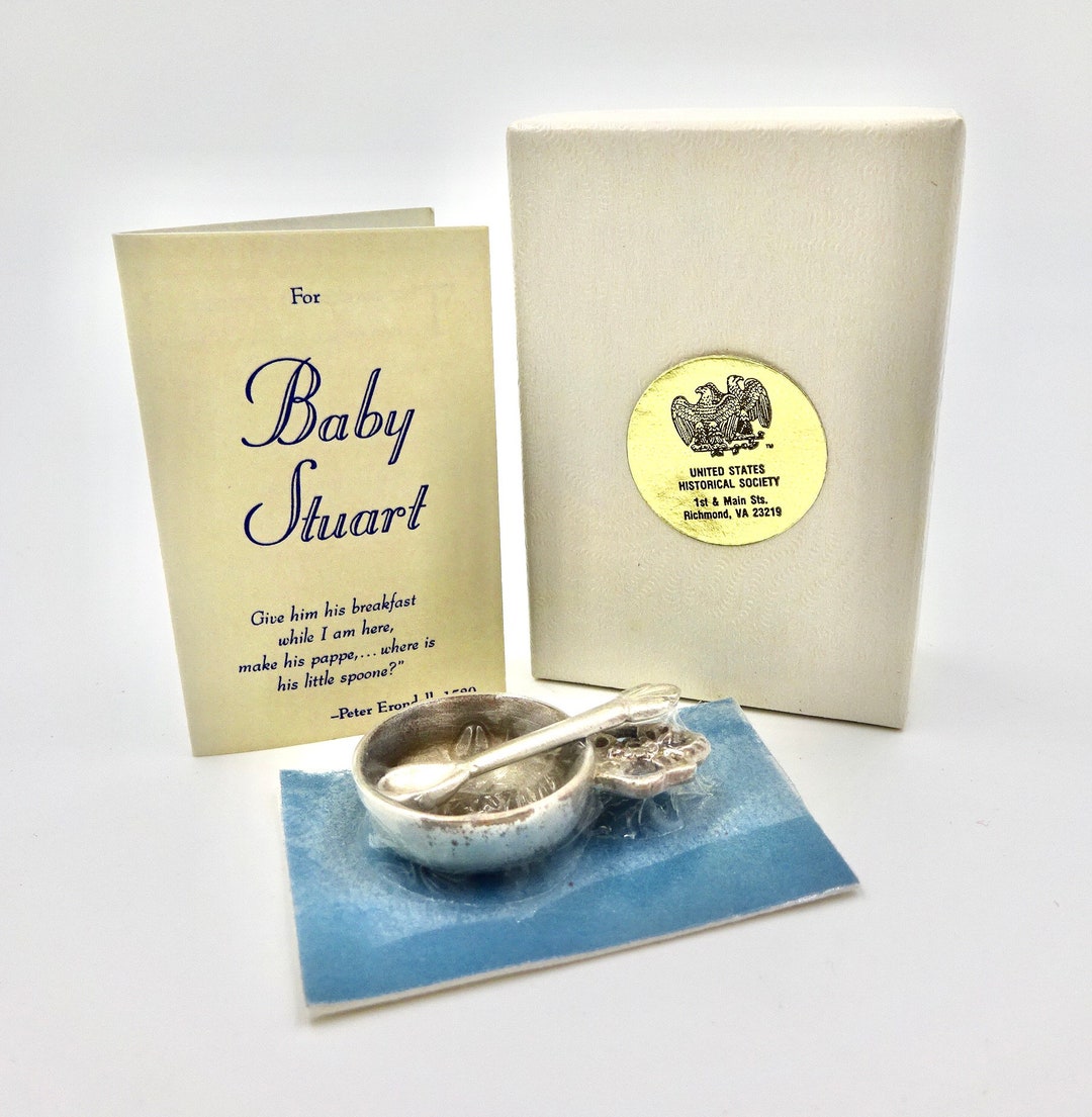 Miniature Baby Stuart Doll Porringer and Spoon Set 1996 UFDC United ...